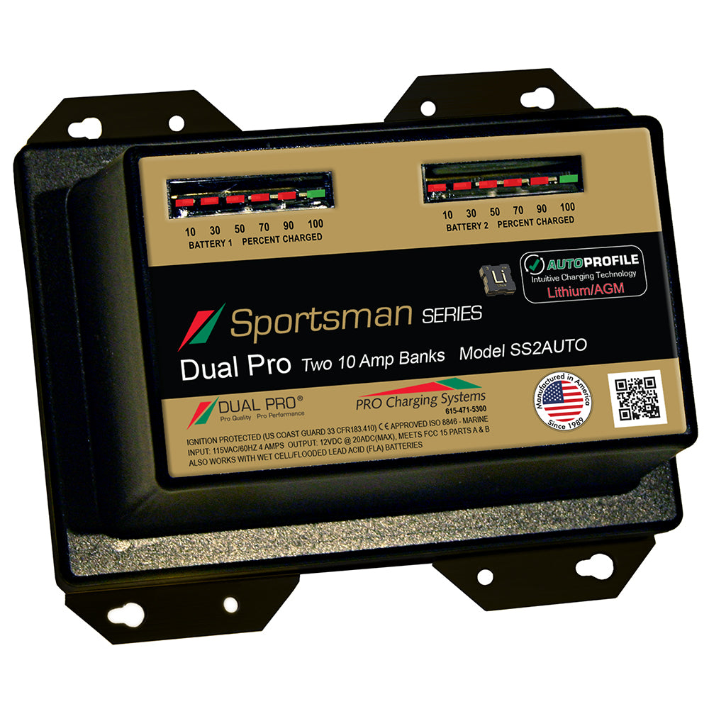 Dual Pro SS2 Auto 20A 2Bank LithiumAGM Battery Charger SS2AUTO ...